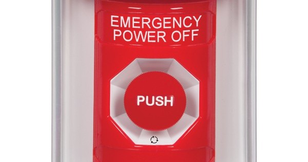 SS2031PO-EN STI Red Indoor/Outdoor Flush Turn-to-Reset Stopper Station ...