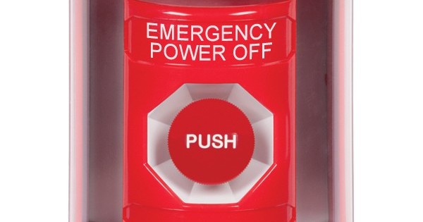 SS2074PO-EN STI Red Indoor/Outdoor Surface Momentary Stopper Station ...