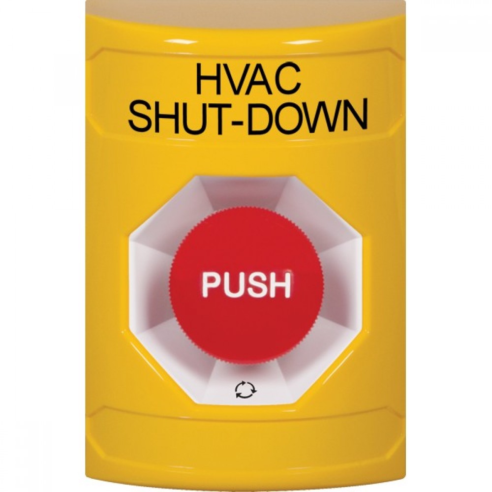 SS2201HV-EN STI Yellow No Cover Turn-to-Reset Stopper Station with HVAC ...