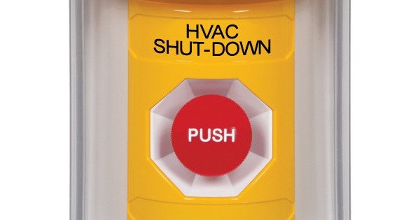 SS2234HV-EN STI Yellow Indoor/Outdoor Flush Momentary Stopper Station ...