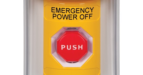 SS2245PO-EN STI Yellow Indoor/Outdoor Flush w/ Horn Momentary Stopper ...