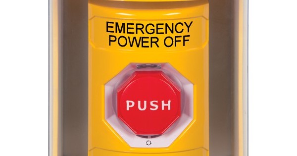 SS2289PO-EN STI Yellow Indoor/Outdoor Surface w/ Horn Turn-to-Reset ...