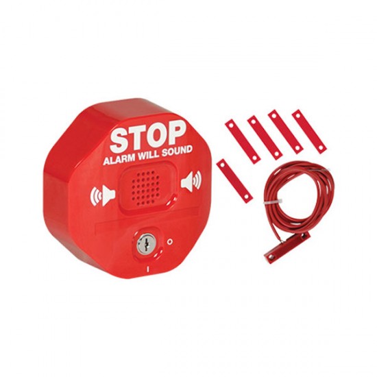 STI-6402 STI Exit Stopper Multifunction Door Alarm for Double Door - Red